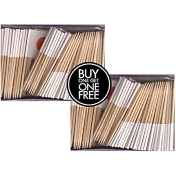 Amazon.com | 1200 Japanese Wooden Toothpicks Fancy Carved Ends Oral ...