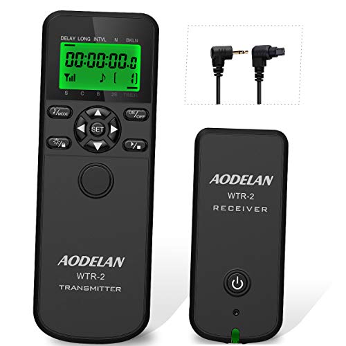 Camera Wireless Shutter Release Timer Remote Control for Canon EOS R, EOS RP, 90D, 5D, 6D II, 7D ...