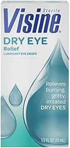 Amazon.com: Visine, Lubricant Eye Relief Drops Tears, Dry Eye Relief, 0 ...