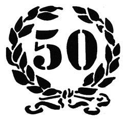 Amazon.com: Decorating Stencil, Number 50, Made of White Plastic: Home ...