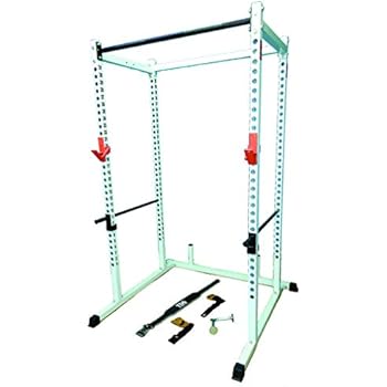 Amazon.com: TDS Power Rack PKG-1000 lb Rated White Power Squat Rack, 1. ...