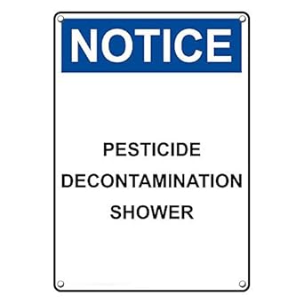 Amazon.com: Weatherproof Plastic Vertical OSHA Caution Pesticide ...