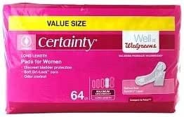 Amazon.com: Walgreens Certainty Bladder Protection Pads, Large 64 ea ...
