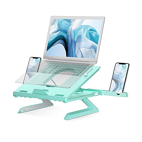 Multi-Angle Adjustable Laptop Stand, Portable Laptop Riser with Built ...