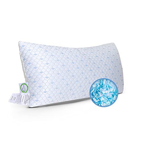 ESHINE Cooling Pillows King Size - Shredded Memory Foam Pillows, Gel Infused Cool Pillow ...