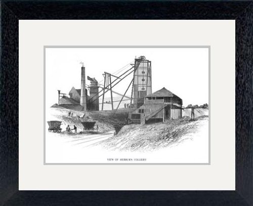 Print of 'Pithead at Hebburn Colliery, Newcastle-upon-Tyne area, 1860 ...