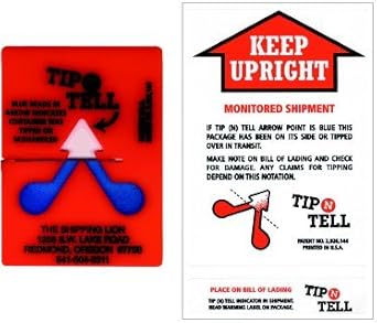 Tip-N-Tell Package Tipping Indicator, 100 indicators / pack: Office ...