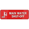 Amazon.com : Main Water Shut-Off Sign,Acrylic Sign Safety Informative ...