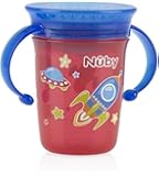 Amazon.com : Nuby 2pk No Spill 360 Degree Printed Wonder Cup - Colors May Vary : Baby