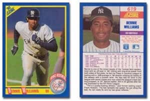 Amazon.com: 1990 Score Bernie Williams Rookie Baseball Card #619 ...