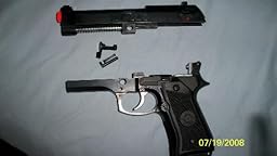 Amazon.com : Spring Loaded Full Metal Gear Pistol Airsoft Gun. : Full ...
