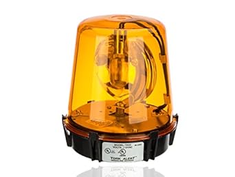 Compact Rotating Beacon, Warning Light, 117VAC, Amber: Indicator Lights ...