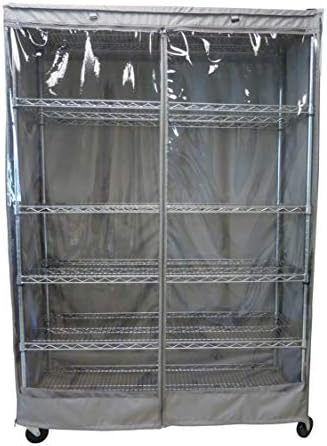Storage Shelving Unit Cover, fits Racks 60" Wx24 Dx72 H one Side See ...