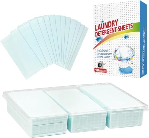 Azonee Mint Scent Laundry Detergent Sheets, 180 Loads, Liquid-Free, Eco-Friendly, Hypoallergenic ...