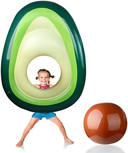 Aitey Pool Float, Giant Inflatable Avocado Pool Floatie with Ball Water ...
