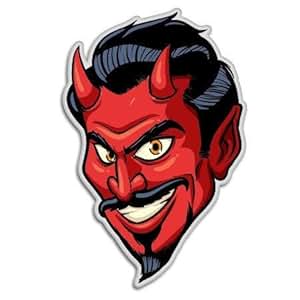 Amazon.com: Red Devil Vinyl Sticker - Car Phone Helmet Bumper Sticker ...