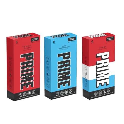 PRIME Hydration+ Sticks ICE POP BLUE RASPBERRY TROPICAL PUNCH ...