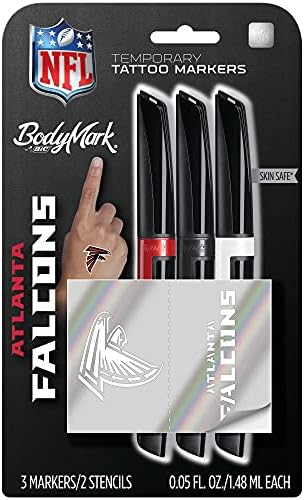 BodyMark by BIC, Temporary Tattoo Marker, NFL Series, Atlanta Falcons ...