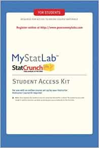 MyStatLab Student Access Kit: Including Statcrunch: Pearson Education: 9780321694645: Amazon.com ...