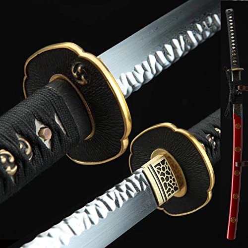 HERO SWORD-Handmade Damascus Folded Steel Oda Nobunaga Katana Stone ...