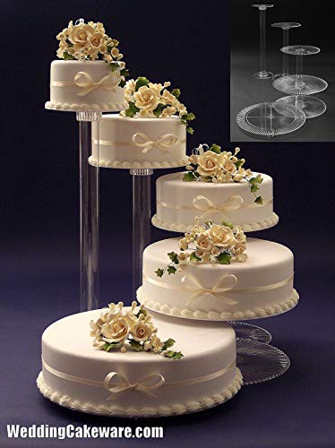 Floating Cake Stand. 5 Tier Cascade Wedding Cake Stand (STYLE | Kitchenware