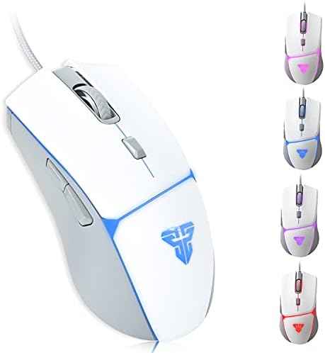Lightweight Wired Gaming Mouse White: FANTECH 8000DPI Optical Computer ...
