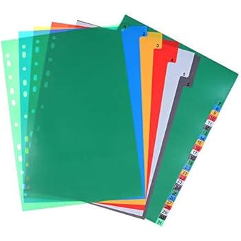 Amazon.com : Extra Wide Index Dividers Extended Insert Indexes Binder ...