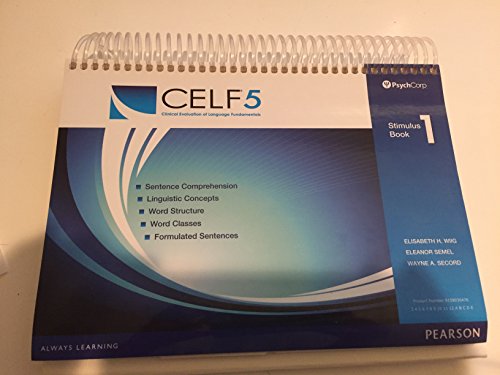 CELF-5 Stimulus Book 1 (print): Elisabeth H. Wiig, PhD, Eleanor Semel ...