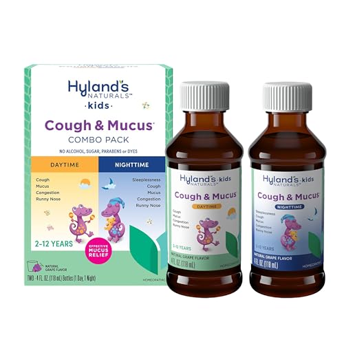 Hyland's Kids Cough Syrup and Mucus Relief Daytime and Nighttime Combo ...