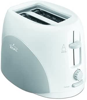 Amazon.com: Rival TT9260 2-Slice Cool Wall Toaster, White/Grey: Kitchen ...