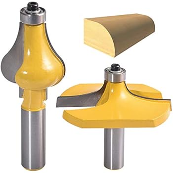 Handrail Router Bit Set 2 Pcs Standard Flute Molding Cutters With 1/2 ...