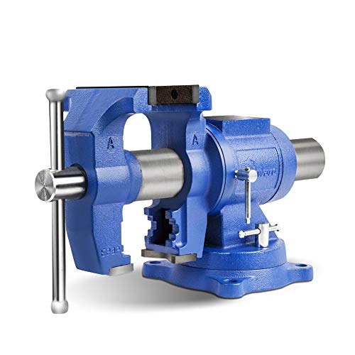 Forward DT08125A 5-Inch Heavy Duty Bench Vise 360-Degree Swivel Base ...