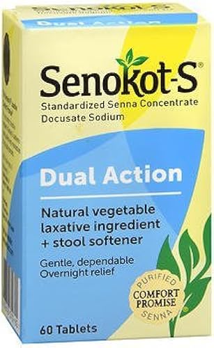 Senokot-S Natural Vegetable Laxative Ingredient Plus Stool Softener ...