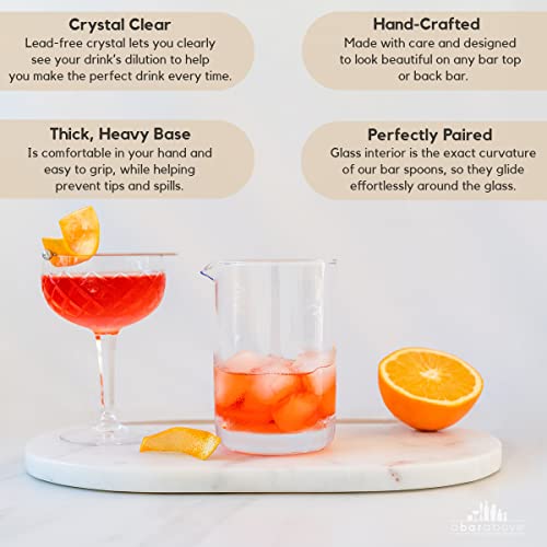 A Bar Above Classic Style Cocktail Mixing Glass – Thick, Sturdy Glass ...