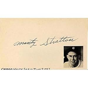 Monty Stratton Autographed 3X5 Card - MLB Cut Signatures at Amazon's ...
