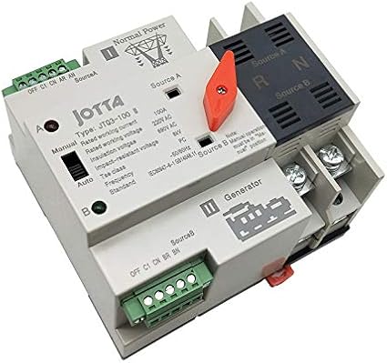 Jotta W2R-2P/3P/4P 100A 110V/220V Mini ATS Automatic Transfer Switch Electrical Selector ...