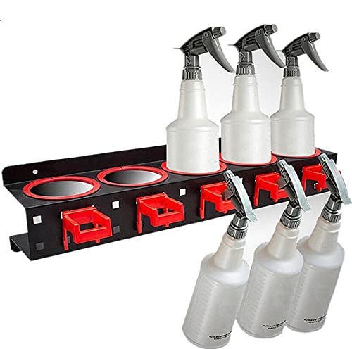 DALLYOUGU Spray Bottle Rack Storage,Spray Bottle Holder Wall Mount ...