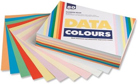 Data Colours Multifunctional Paper Rainbow Ream 80gsm 500 Sheets A4 10 ...