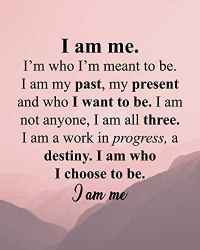 Amazon.com: "I Am Me-Who I Choose To Be" Inspirational Poem Wall Art ...