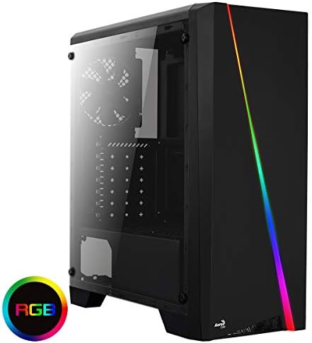Aerocool Cylon Mid-Tower Rgb Pc Gaming Case, Atx, Full Tempered Glass ...