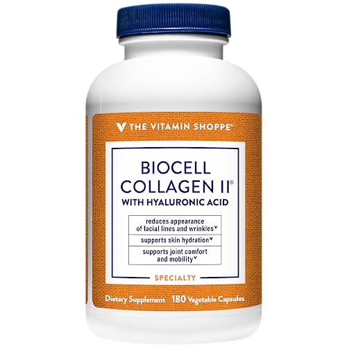 The Vitamin Shoppe BioCell Collagen II With Hyaluronic Acid 1000MG (180 ...