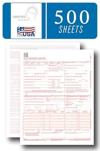Medical Insurance Claim Form 1500 HCFA 1500 1000 Forms, New CMS