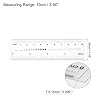 BWESOO 2Pcs White Film Flexible Ruler 4 Inch 0.1mm Scale PET Plastic ...