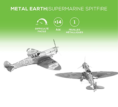 Metal Earth Supermarine Spitfire 3D Metal Model Kit Fascinations ...