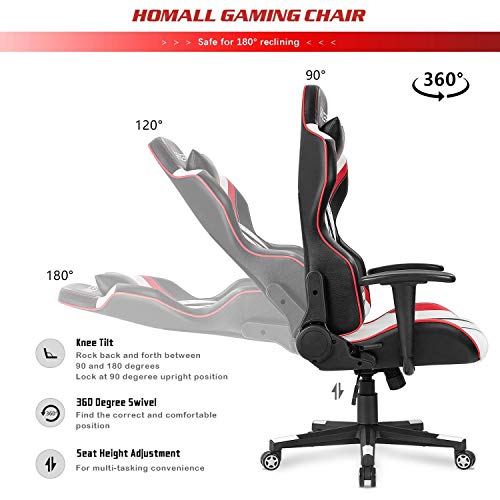Homall Gaming Chair Racing Office High Back PU Leather Chair Computer ...