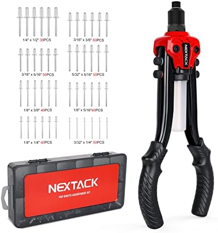سعر NEXTACK 13 Pop Rivet Gun with 350pcs Assorted Rivets Kit, 1/4 ...