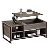 Patiowell Lift Top Coffee Table with Hidden Compartment and Adjustable ...
