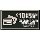 Amazon.com : NOTICE A MINIMUM CHARGE OF $_ REQUIRED WHEN USING YOUR ...