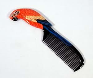 Amazon.com : Handpainted Red Parrot Bird Comb : Hair Combs : Beauty