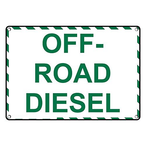 Amazon.com: Weatherproof Plastic Off-Road Diesel Sign with English Text ...